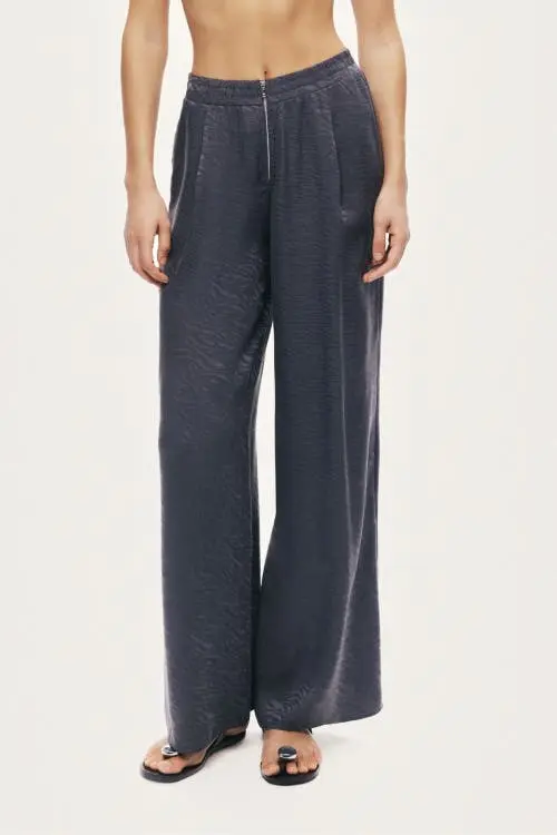 NOCTURNE Fluid Straight-leg Pants - Anthracite