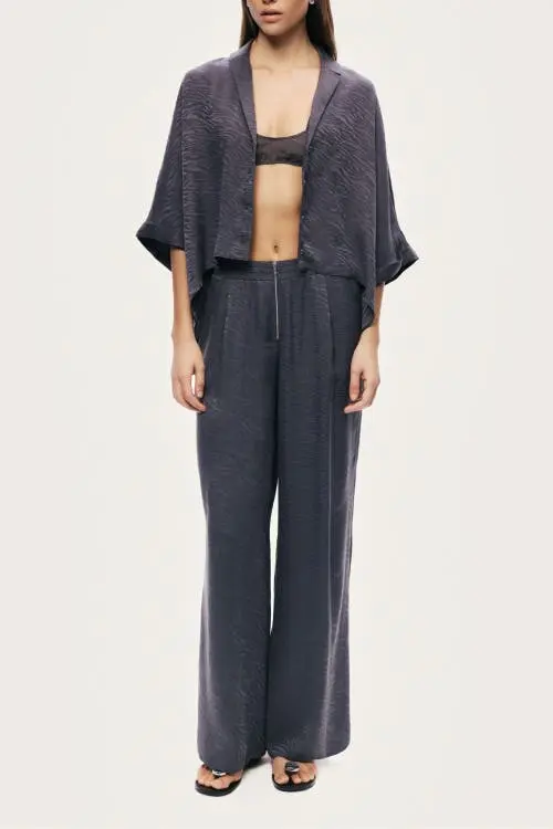 NOCTURNE Fluid Straight-leg Pants - Anthracite