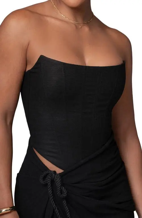 JLUXLABEL Fenix Reversible Linen Corset - Black