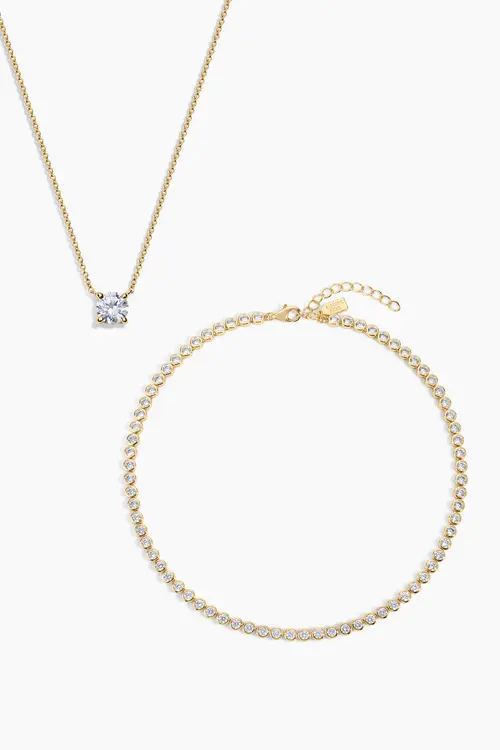 ELECTRIC PICKS Necklace Set Of 2 - Gold