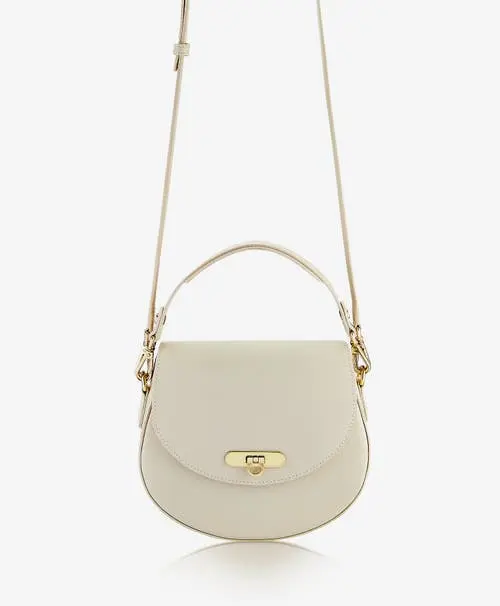 Gigi New York Sophia Saddle Bag - Ivory