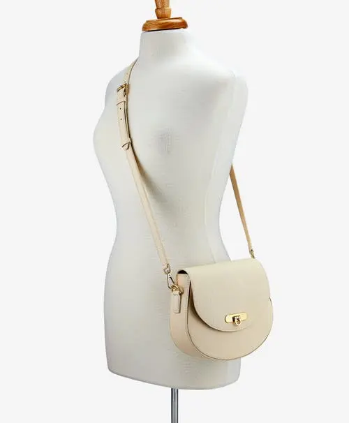 Gigi New York Sophia Saddle Bag - Ivory
