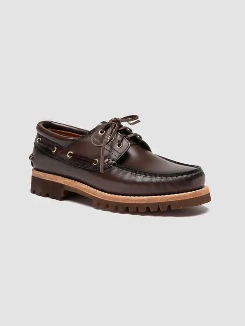 Officine Creative Heritage Flexi 001 Leather Boat Shoes - Brown