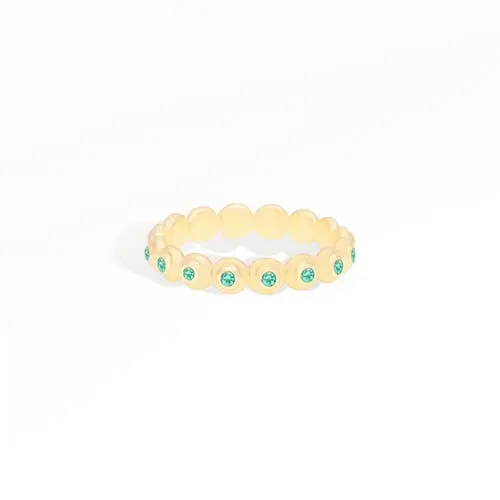 CAMPBELL + CHARLOTTE Evolve Stacking Ring - Emerald-gold