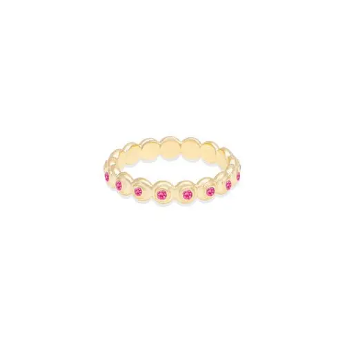 CAMPBELL + CHARLOTTE Evolve Stacking Ring - Pink Sapphire- Gold
