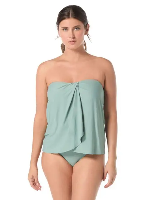 COCO CONTOURS Clarity Bandeau Tankini Top - Beach Grass