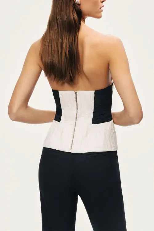 NOCTURNE Structured Strapless Bustier Top