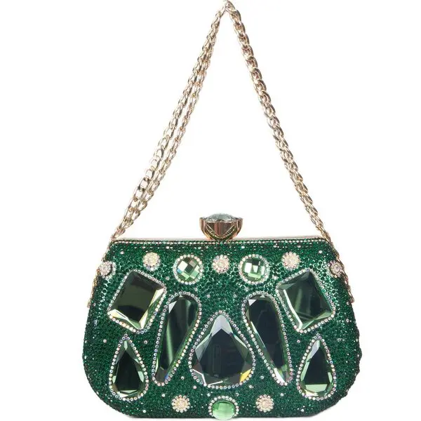 LAUREN LORRAINE Sammie Evening Clutch - Green