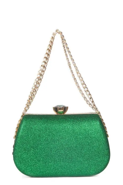 LAUREN LORRAINE Sammie Evening Clutch - Green