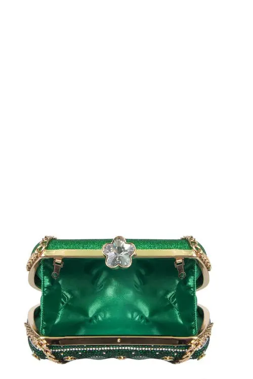 LAUREN LORRAINE Sammie Evening Clutch - Green