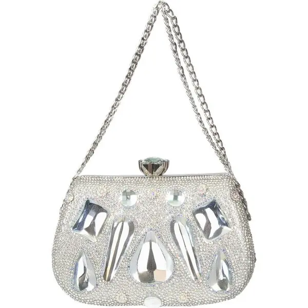 LAUREN LORRAINE Sammie Evening Clutch - Silver