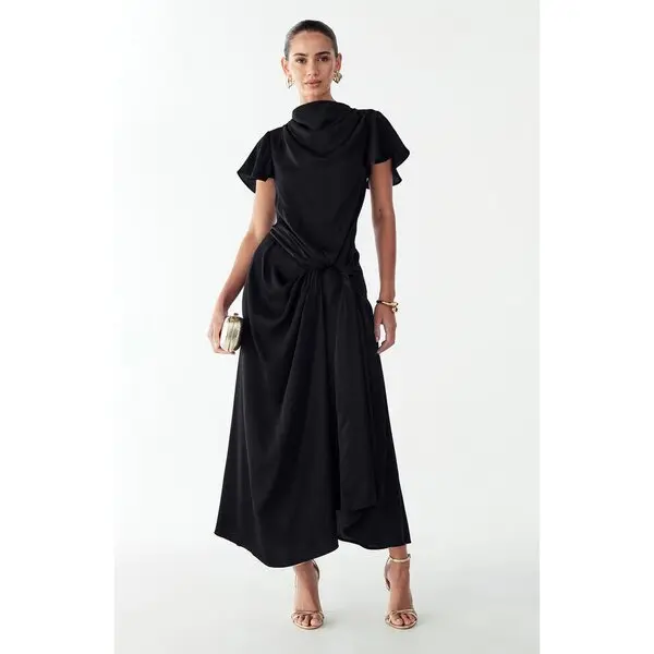 WILLA Lissy Midi Dress - Black
