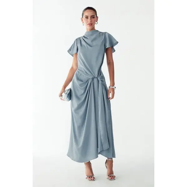 WILLA Lissy Midi Dress - Misty Blue