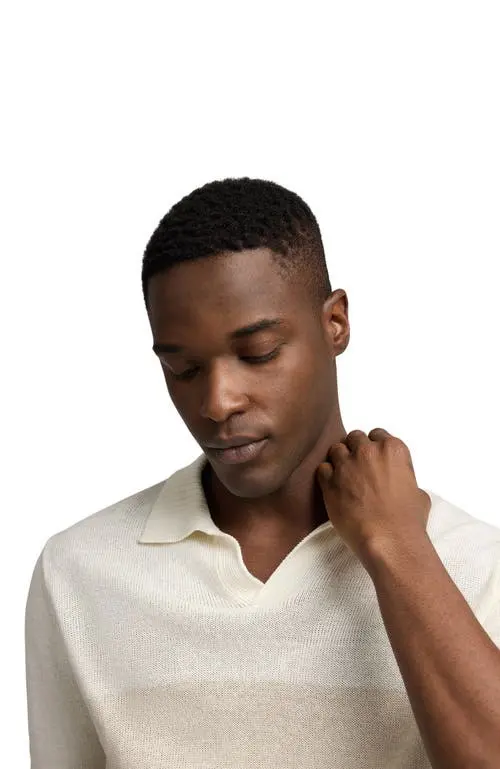 Onia Silk And Linen Short Sleeve Johnny Polo