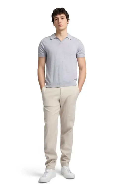 Onia Linen Johnny Collar Polo - Sky