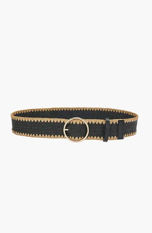 LASCANA Braided Waist Belt - Beige & Black