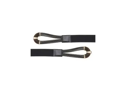LASCANA Symmetrical Buckle Waist Belt - Black