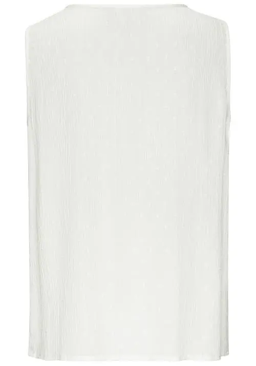 LASCANA Lace Trim Sleeveless Blouse