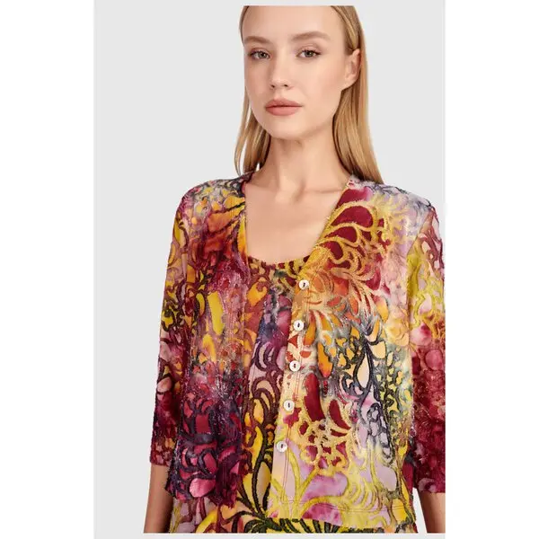 Alembika Kaleidoscope Cropped Cardigan
