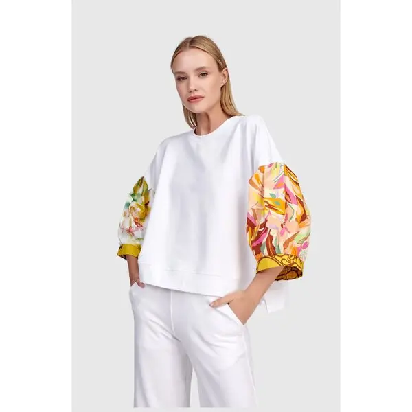 Alembika Starfruit Puff Top - White
