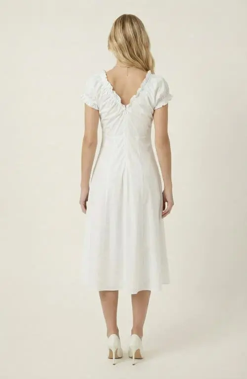 MODENAIRE Mini Dress With Ruched Bodice