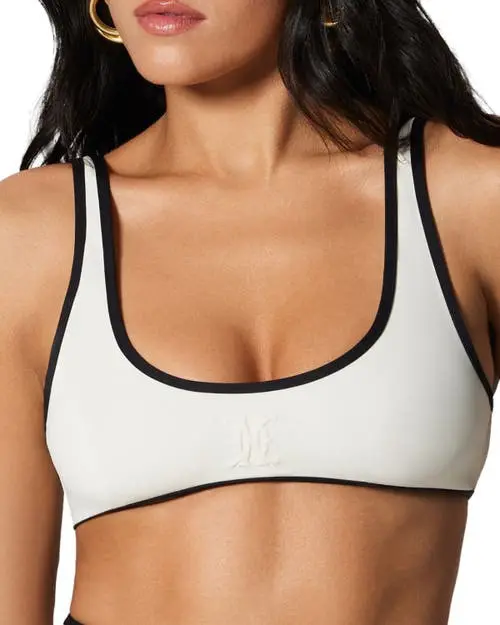 Kiki De Montparnasse Contraste Bikini Top - Ecru/black