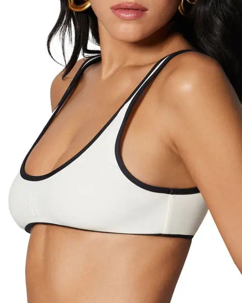 Kiki De Montparnasse Contraste Bikini Top - Ecru/black