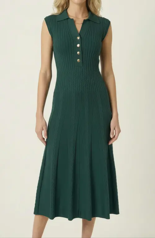 MODENAIRE Sleeveless Knit Midi Dress