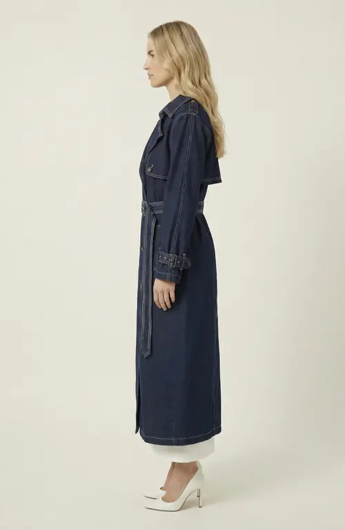 MODENAIRE Denim Trench Coat