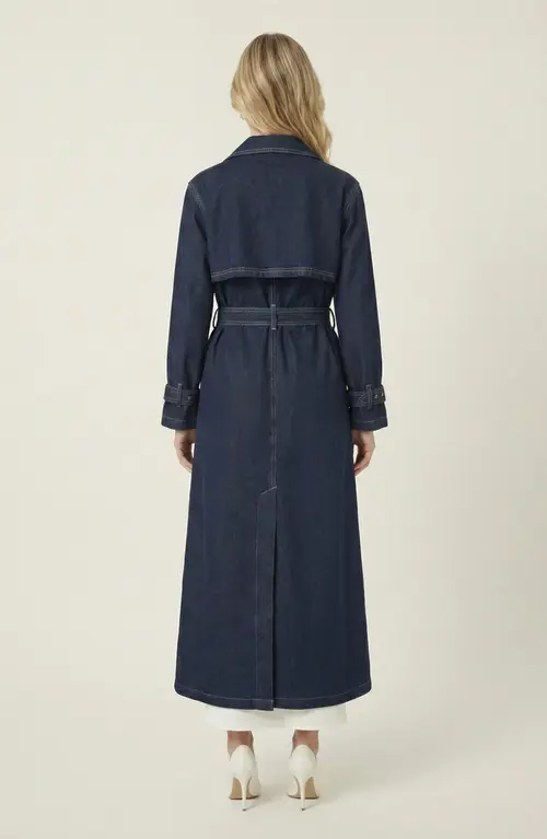 MODENAIRE Denim Trench Coat