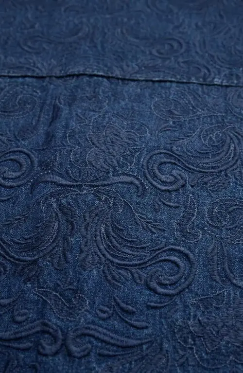 MODENAIRE Textured Zip-up Jacket - Navy