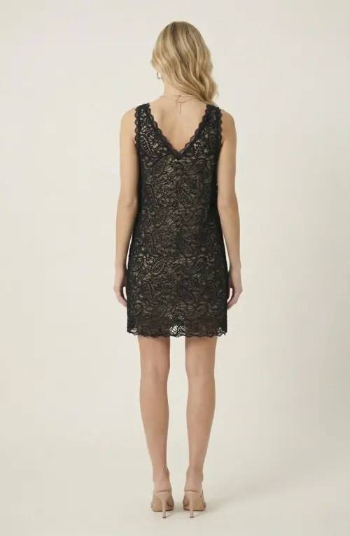MODENAIRE Sleeveless Lace Mini Dress
