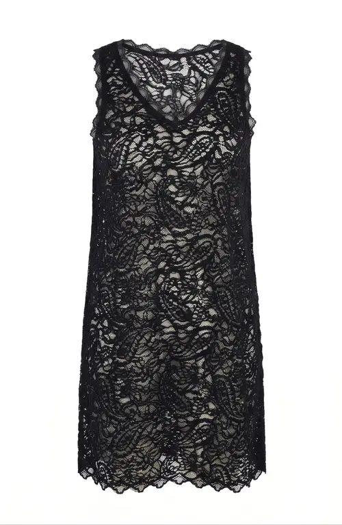 MODENAIRE Sleeveless Lace Mini Dress