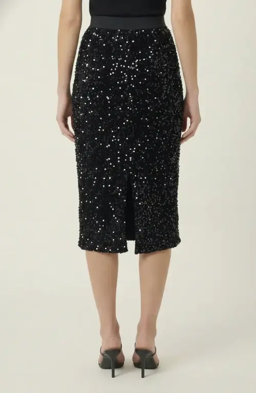 MODENAIRE Sequin Midi Pencil Skirt