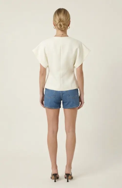MODENAIRE Textured Wrap Top