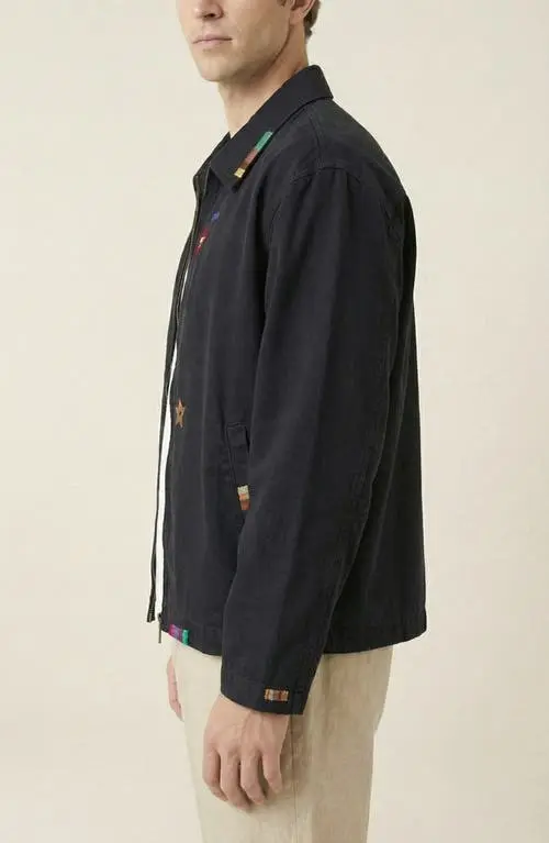 MODENAIRE Embroidered Zip Front Jacket