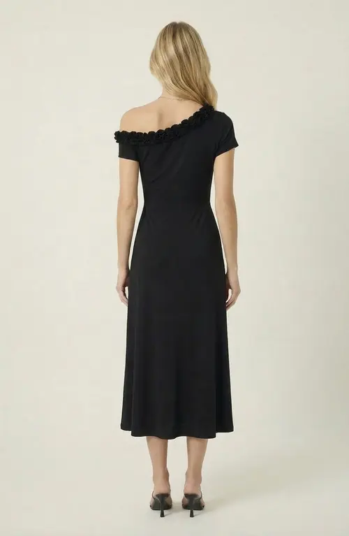 MODENAIRE One Shoulder Midi Dress