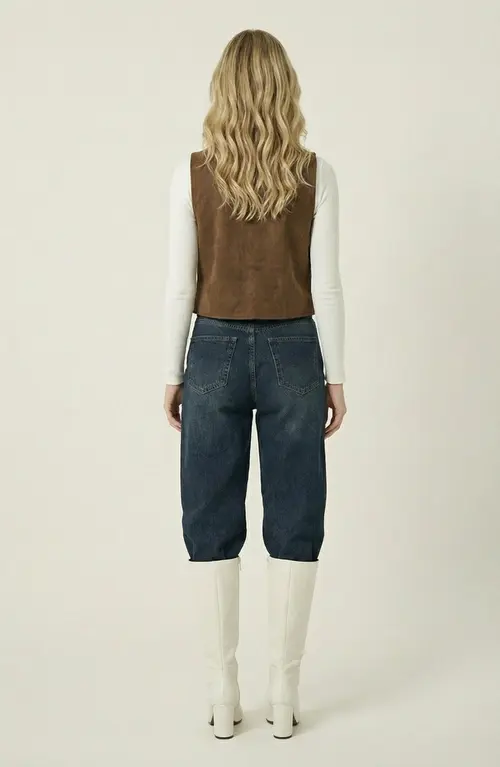 MODENAIRE Faux Suede Vest