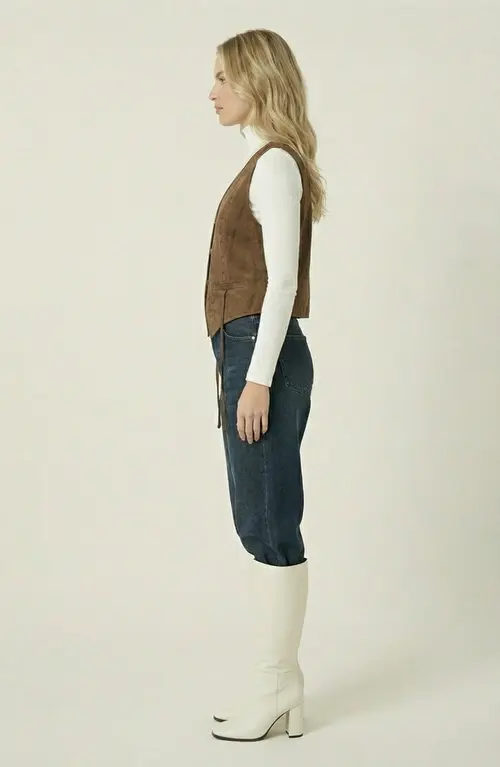 MODENAIRE Faux Suede Vest