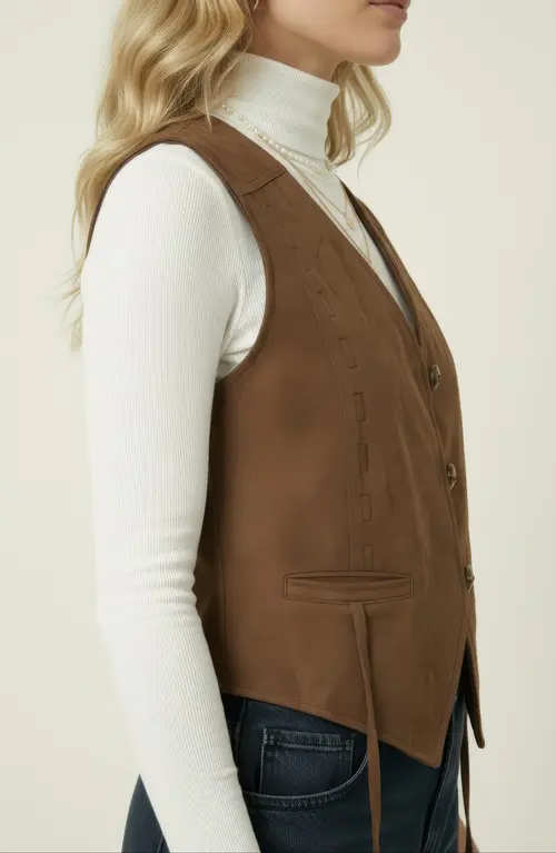 MODENAIRE Faux Suede Vest