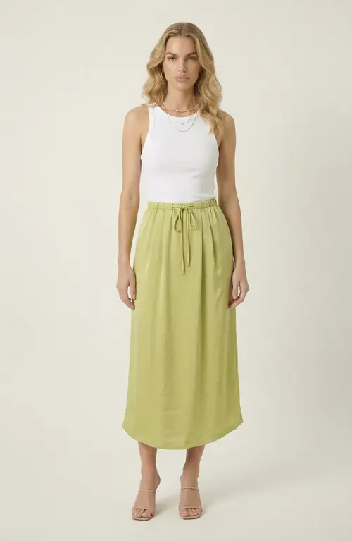 MODENAIRE Midi Skirt With Elastic Waistband