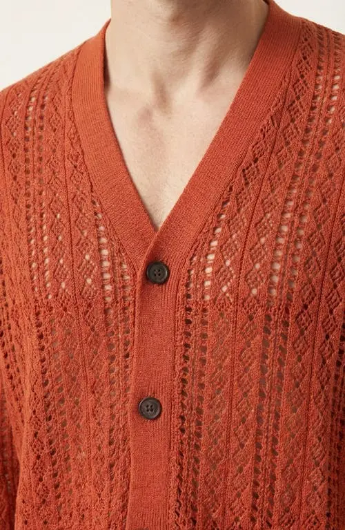 MODENAIRE Open Knit Textured Cardigan