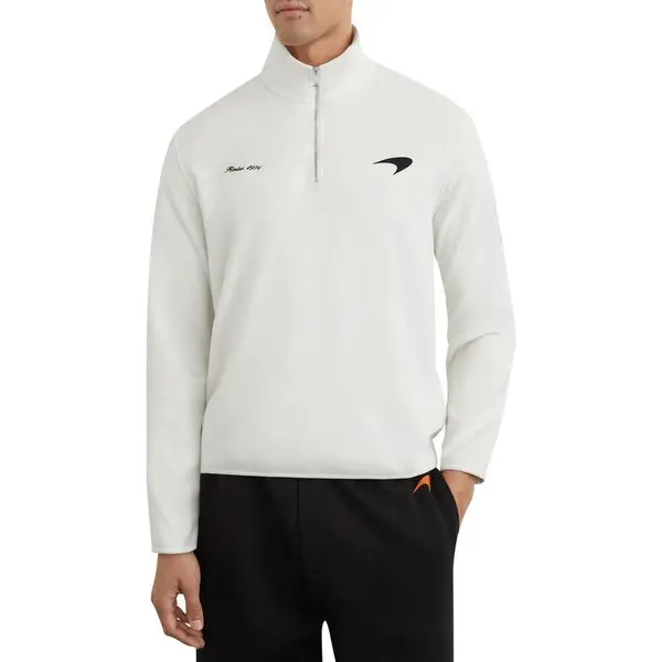 REISS X Mclaren Formula 1 Team Quarter Zip Pullover - Off White