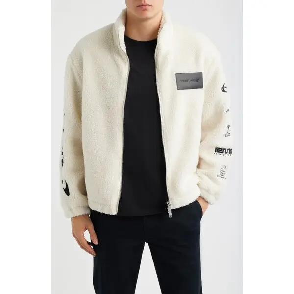 REISS Mclaren F1 Nylon Fleece Jacket - White