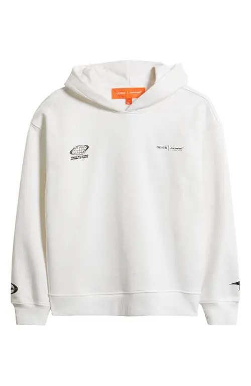 REISS X Mclaren Rowan Cotton Hoodie - White