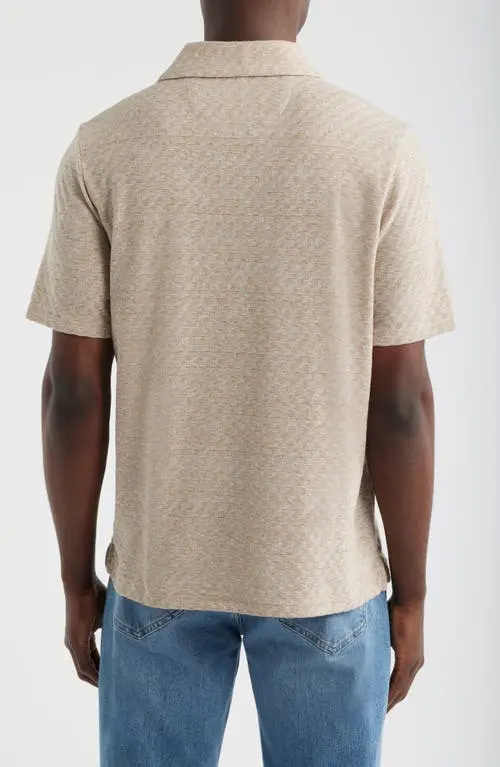 Johnston & Murphy Basketweave Johnny Collar Polo