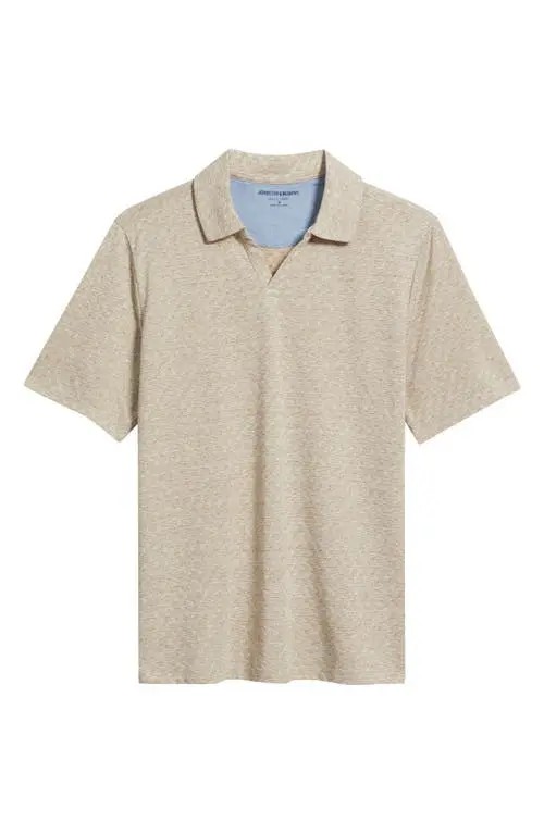 Johnston & Murphy Basketweave Johnny Collar Polo