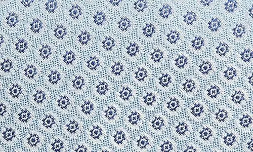 David Donahue Floral Medallion Silk Neck Tie - Sky
