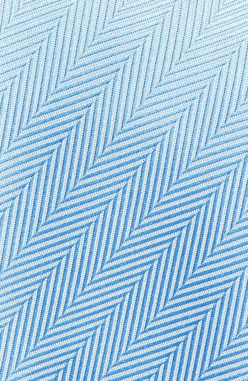 David Donahue Herringbone Jacquard Neck Tie - Sky
