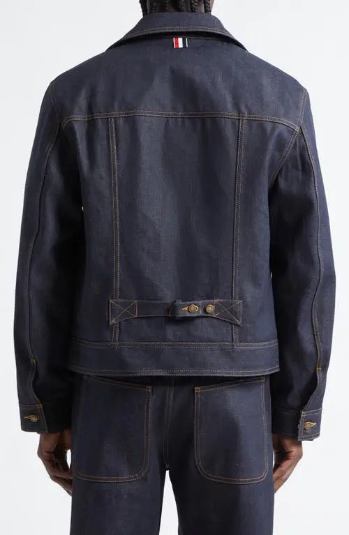 Thom Browne Selvedge Denim Backstrap Utility Jacket